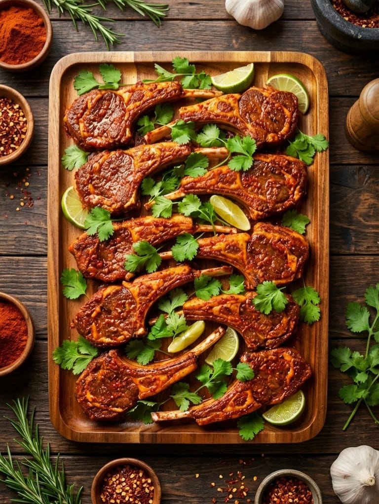 Marinated Mutton Chops (front) – iqbalhalalmeatltd