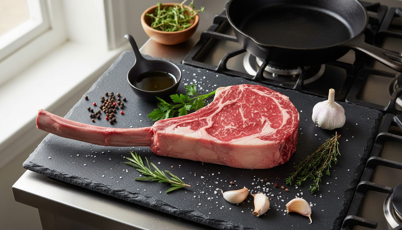 Beef Tomahawk Steak – iqbalhalalmeatltd